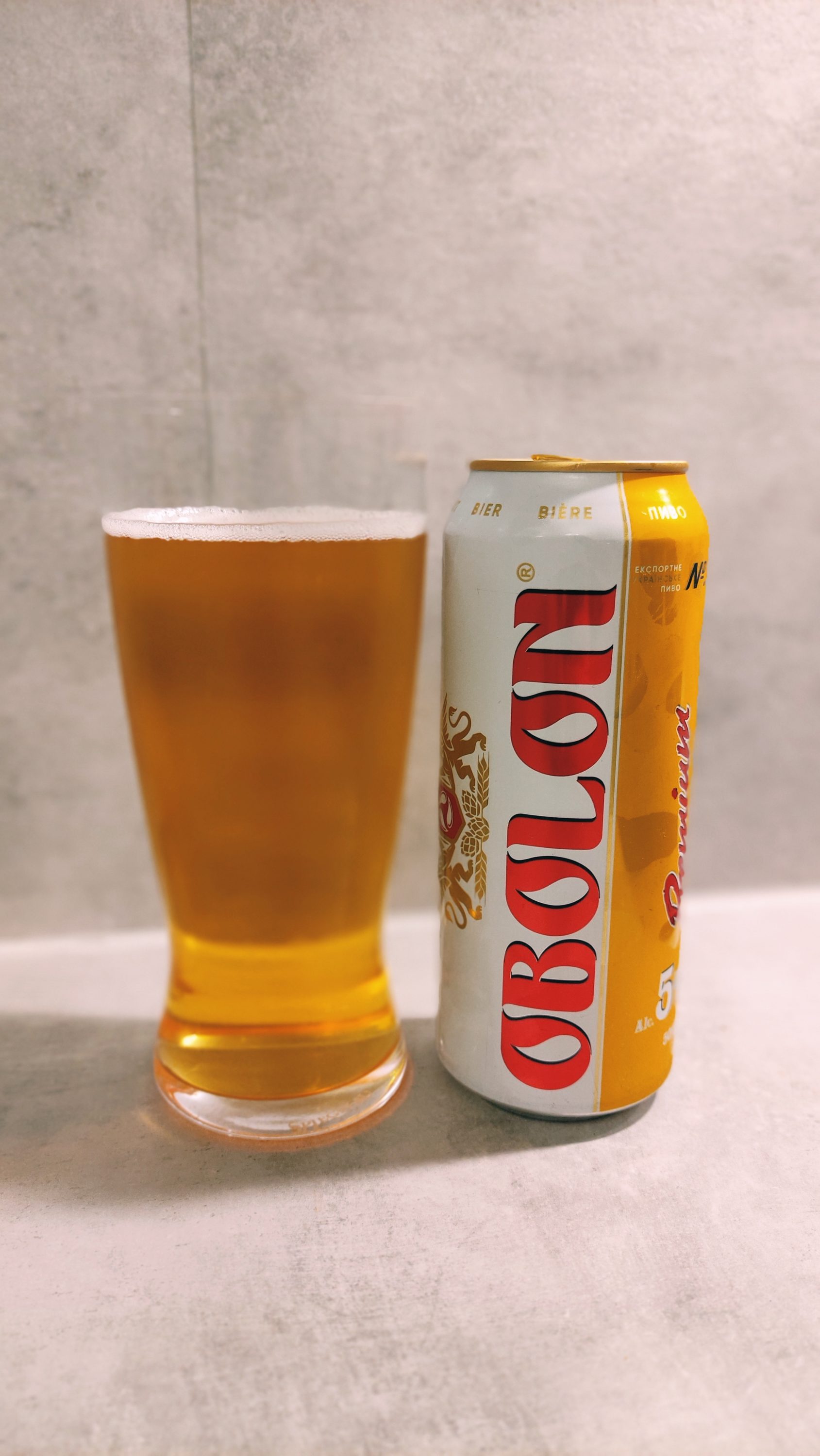Obolon Premium - Olutsivu